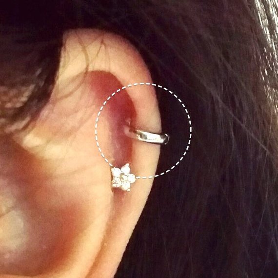 Simple Cartilage Hoop – Origami Jewels