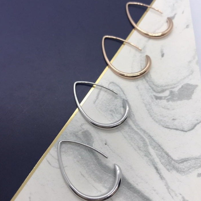 Teardrop Hoops – Origami Jewels