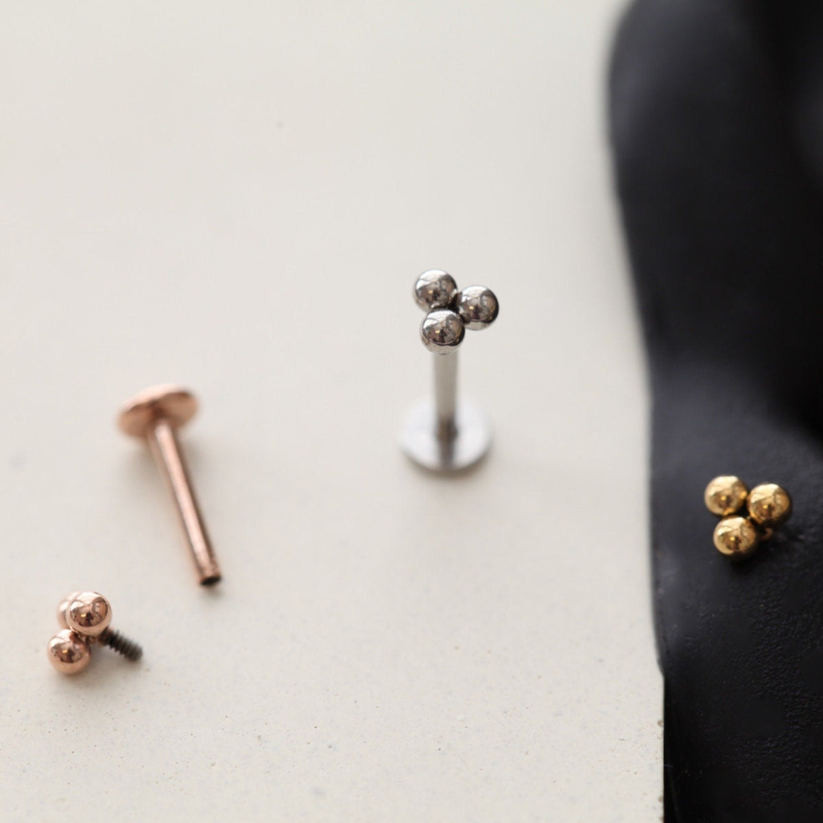 Trinity Internally Threaded Labret – Origami Jewels