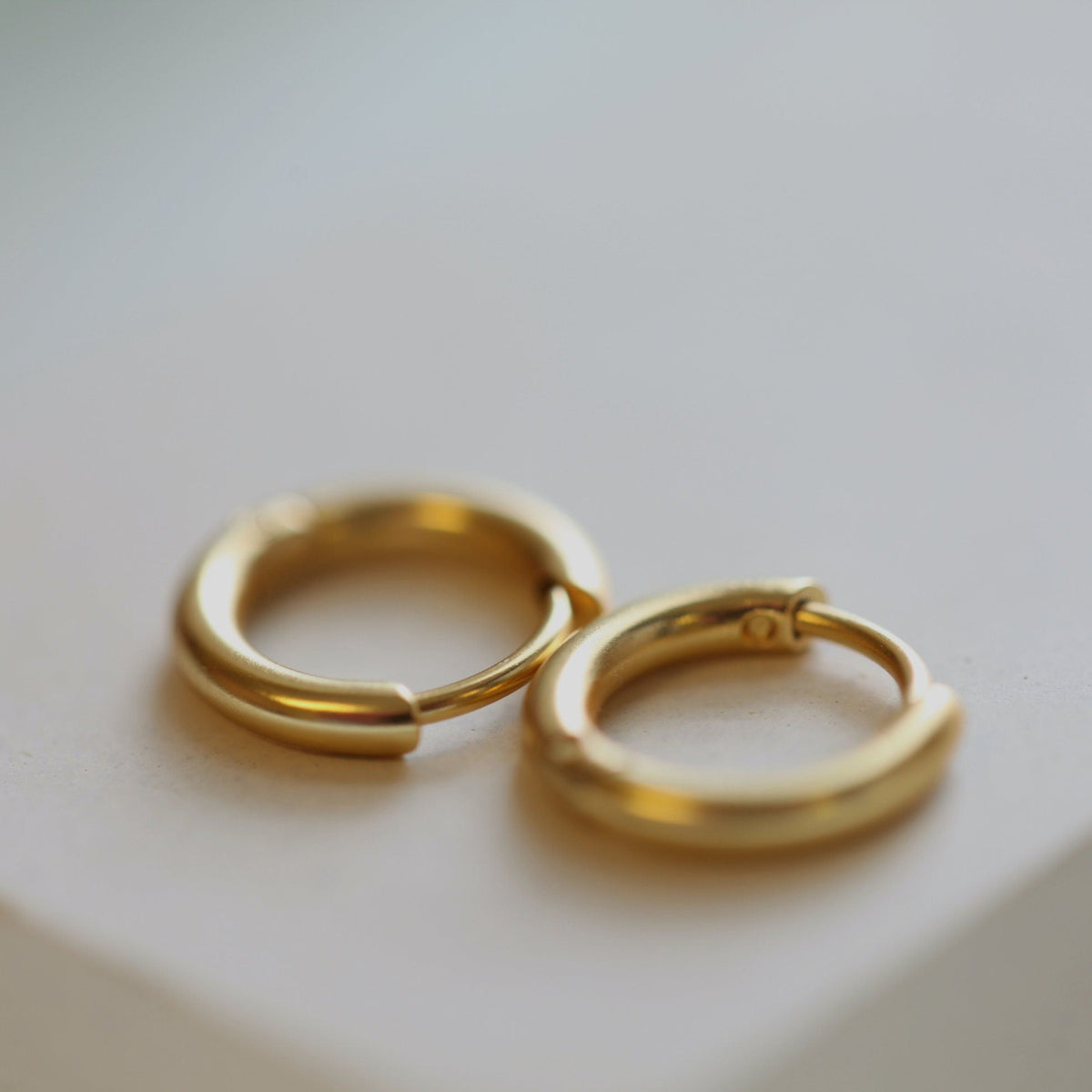 9mm Matte Hoops – Origami Jewels