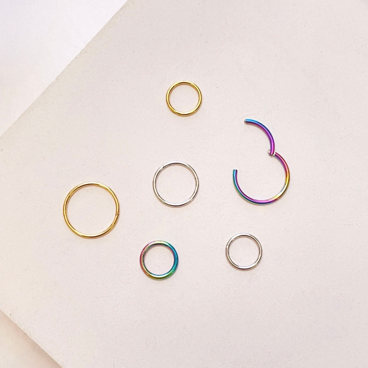 Tiny Clicker Hoops – Origami Jewels